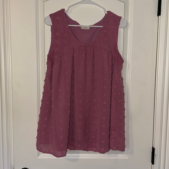 Ott | Tops | Ott Boutique Swiss Dot Babydoll Tank | Poshmark
